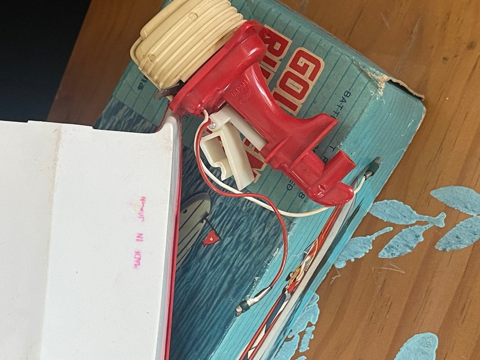Vintage 60s 70s Golden Runner Battery Powered Toy Boat – Kitten Vintage