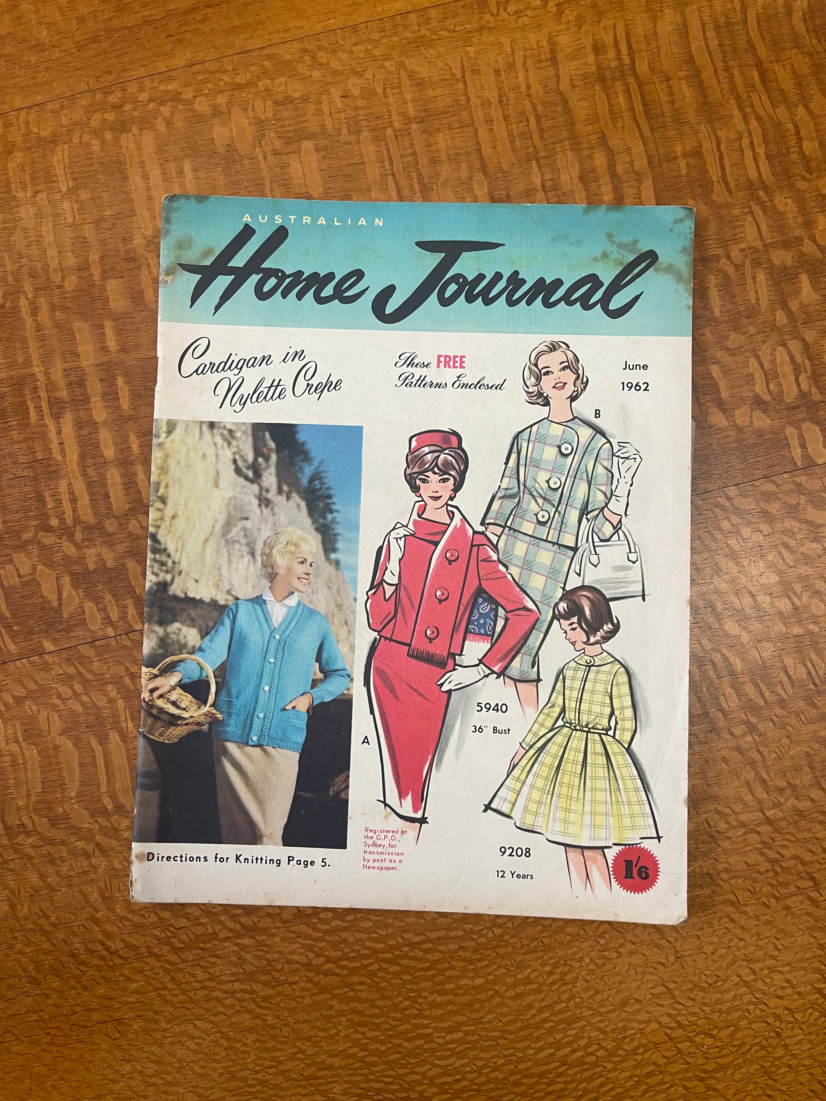 Vintage Australian Home Journal Magazine - June 1962 - Includes Patter ...